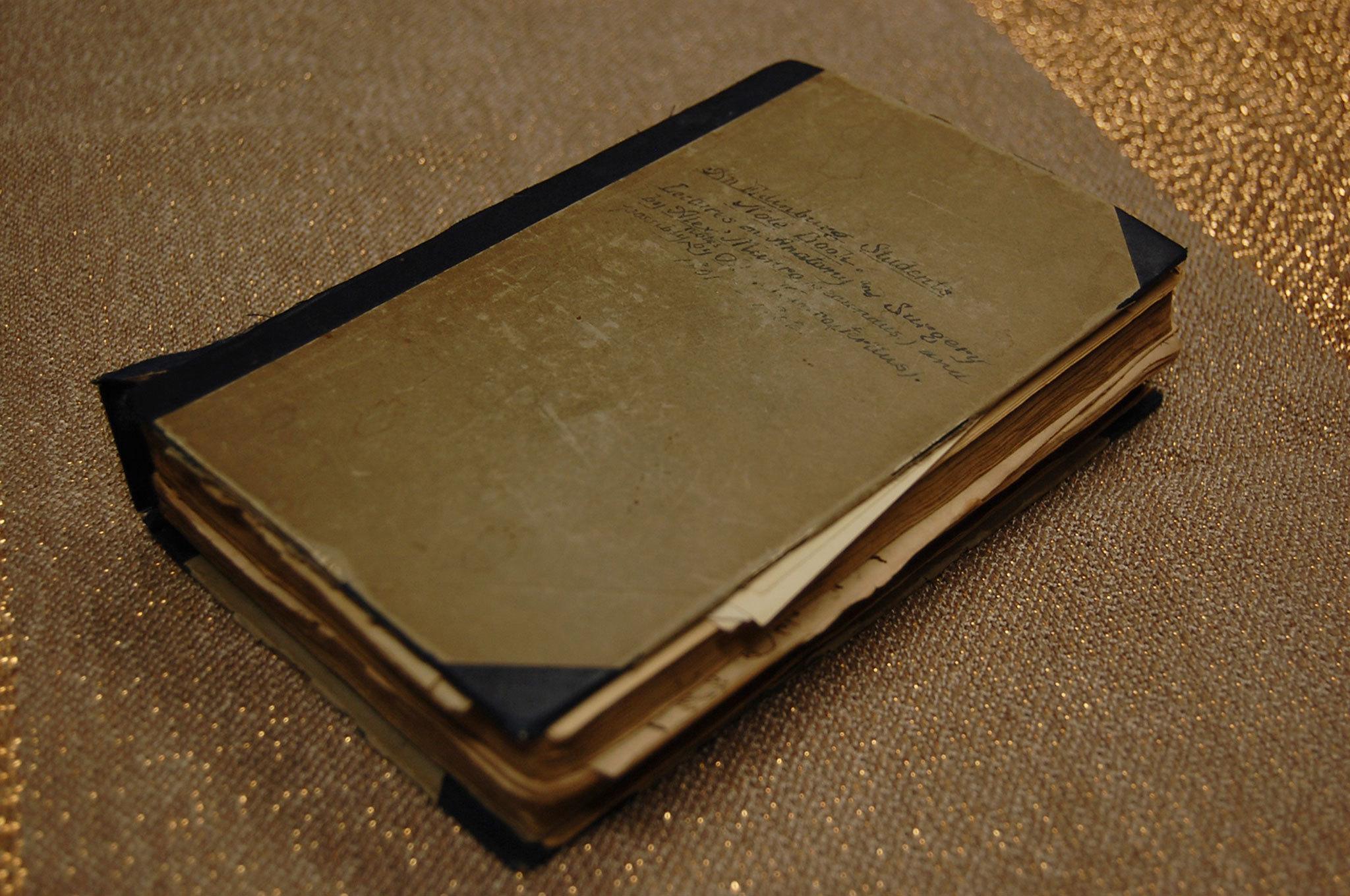 Notes from the past | Old surgical notebook donated to Mercer Island ...