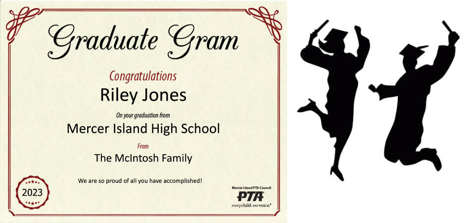 It’s time to order congratulatory Grad Grams | Mercer Island Reporter