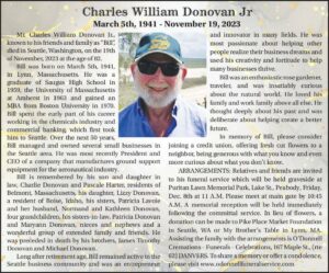 Charles William Donovan Jr. | Obituary | Mercer Island Reporter