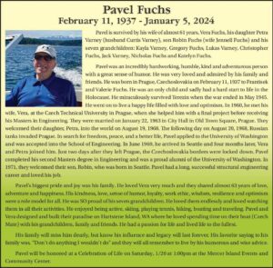 Pavel Fuchs | Obituary | Mercer Island Reporter