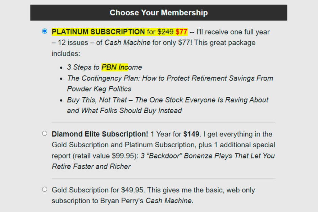 Bryan Perry Investing Cash Machine: Trump’s Secret Income Contingency ...