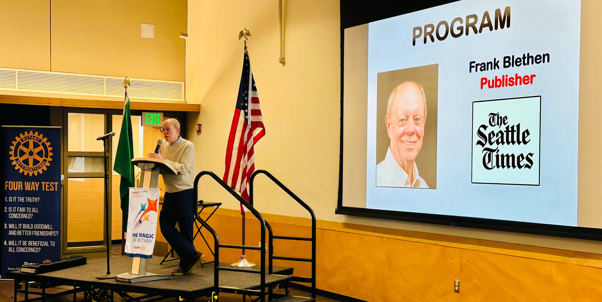 Blethen discusses Seattle Times at Rotary meeting | Mercer Island Reporter