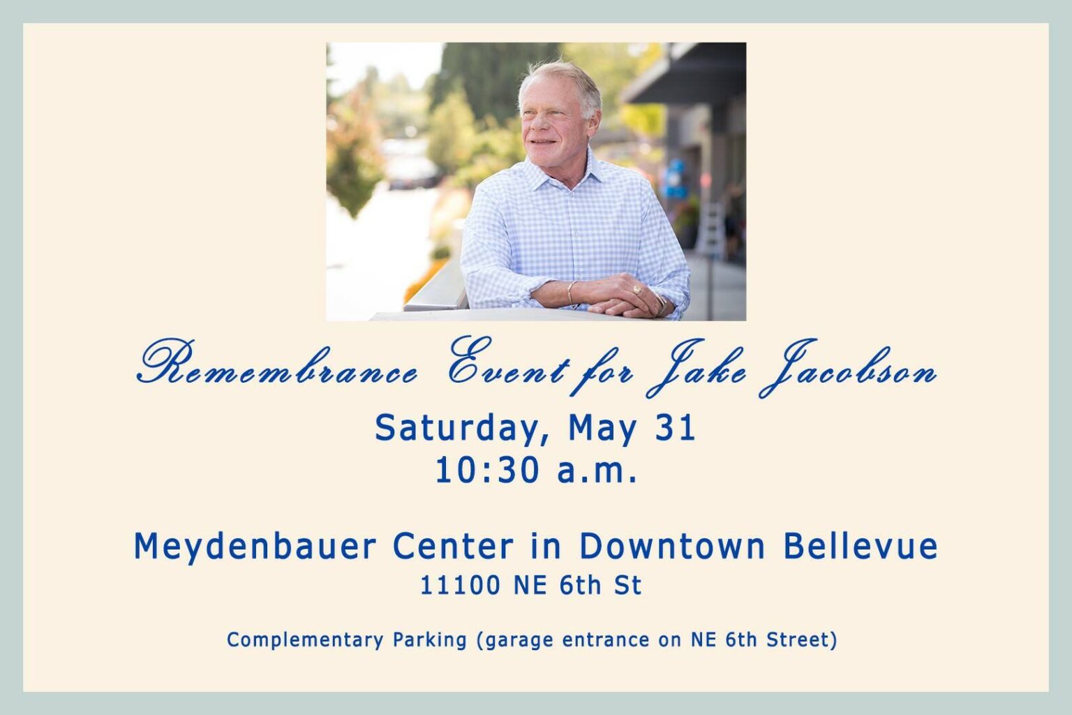 Remembrance event for Jacobson to be held on May 31 | Mercer Island ...