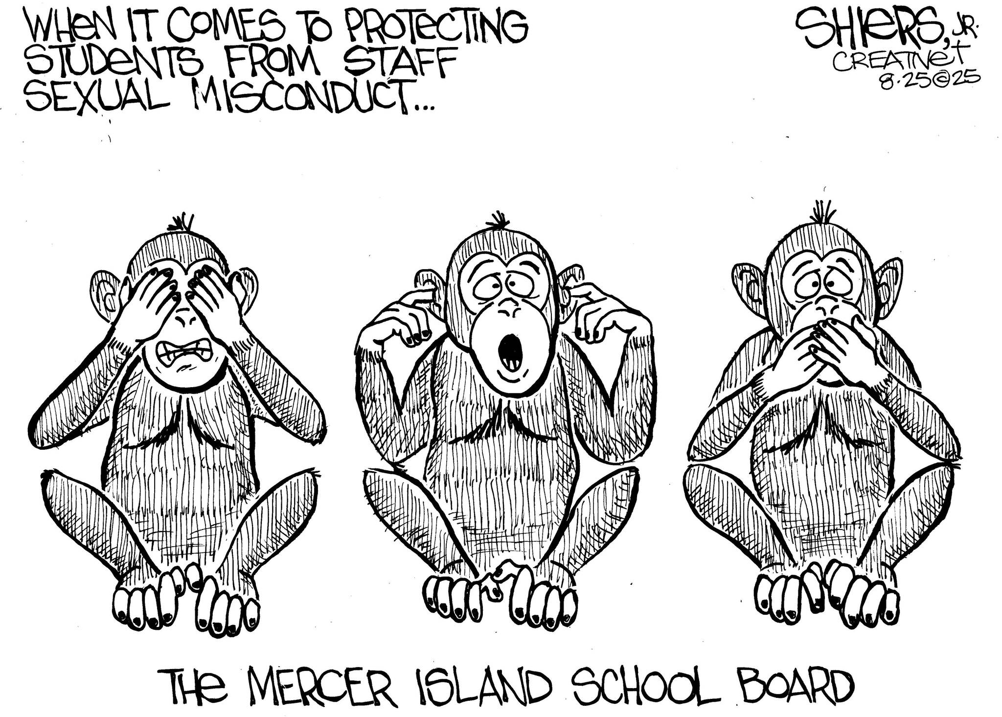See no evil, hear no evil, speak no evil | Cartoon by Frank Shiers ...