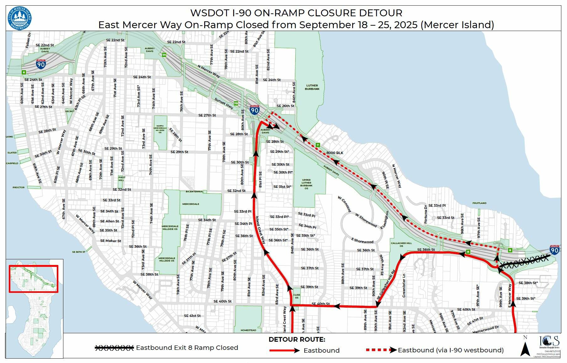 WSDOT project to cause traffic impacts on Interstate 90 through MI ...