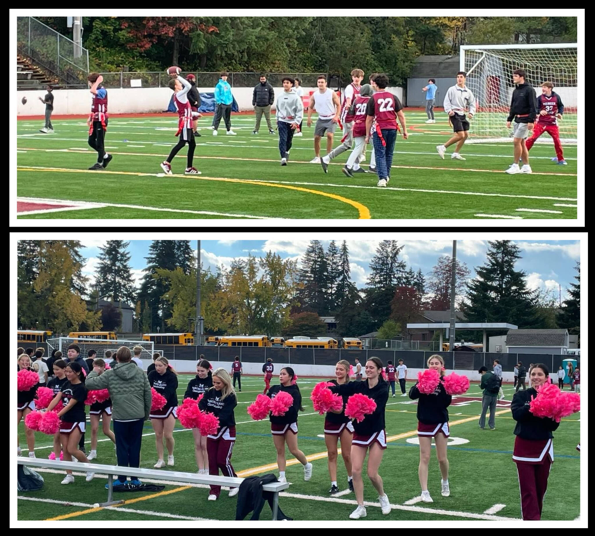 Flag football and cheer action at MIHS | Mercer Island Reporter