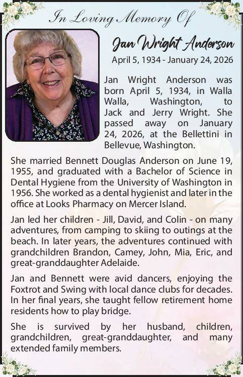 Obituaries | Mercer Island Reporter
