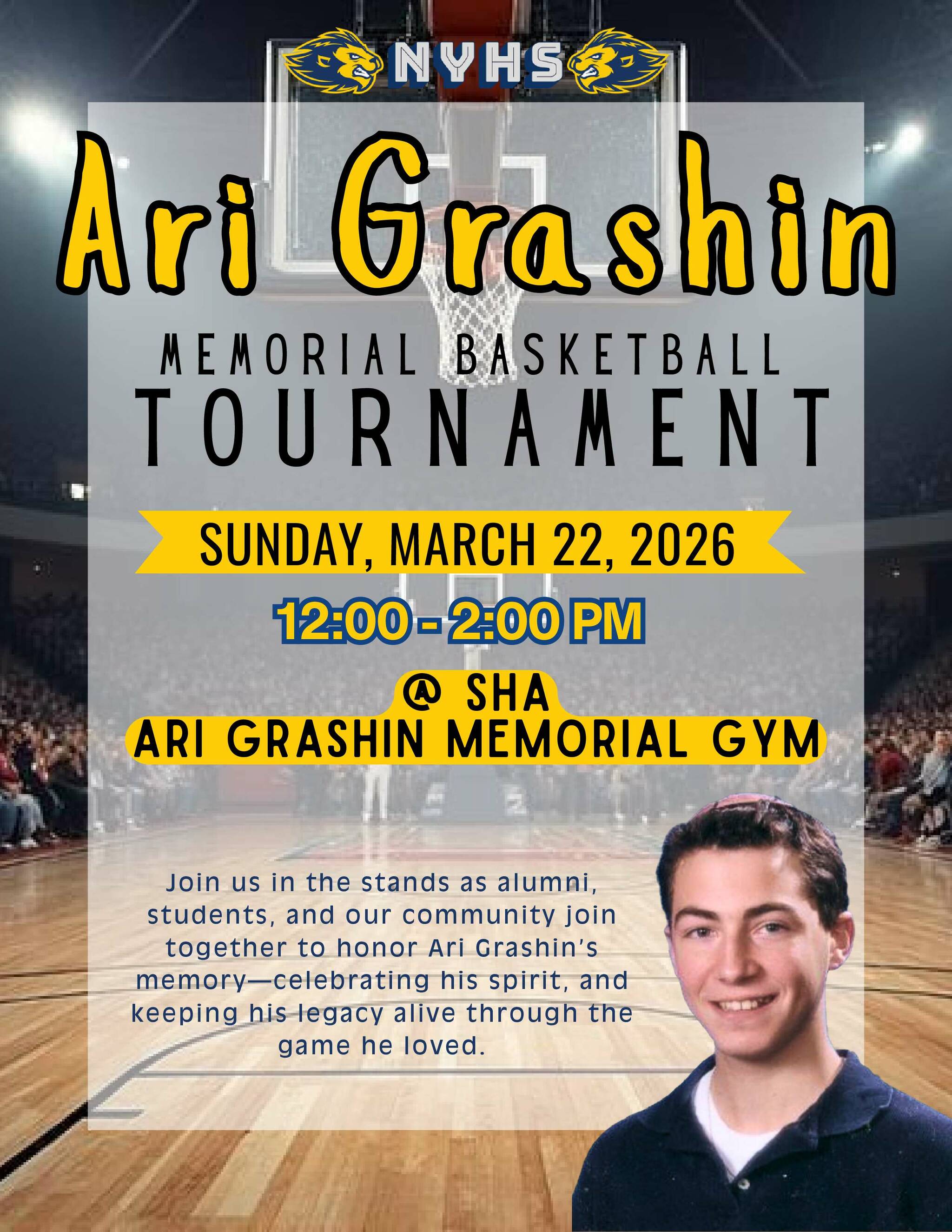 Celebrating the life and legacy of Ari Grashin at basketball tournament ...