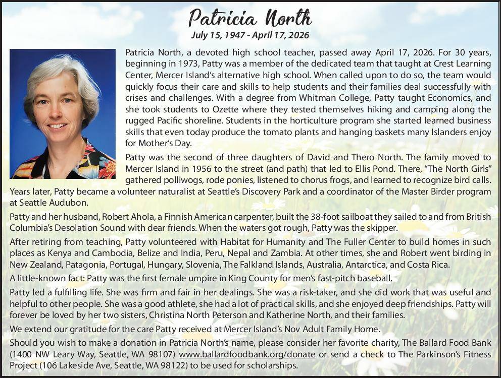Obituaries | Mercer Island Reporter