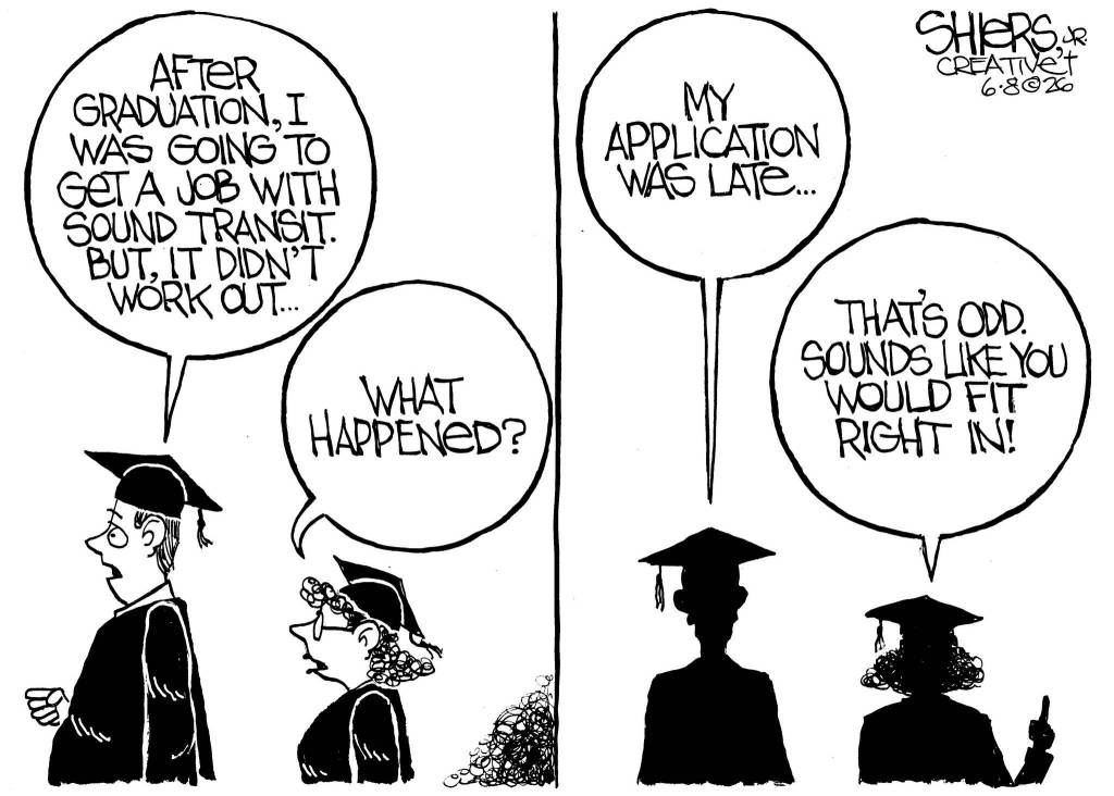 Job with Sound Transit | Cartoon by Frank Shiers | Mercer Island Reporter